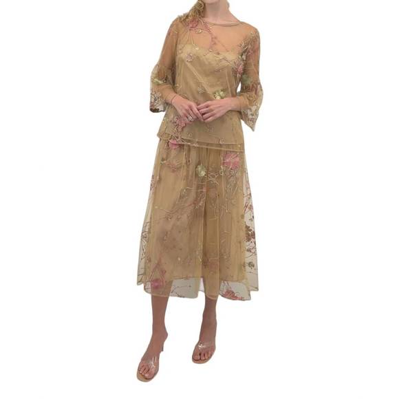 Bigio Collection | Skirts | New Bigio Collection Embroidered Thoul ...